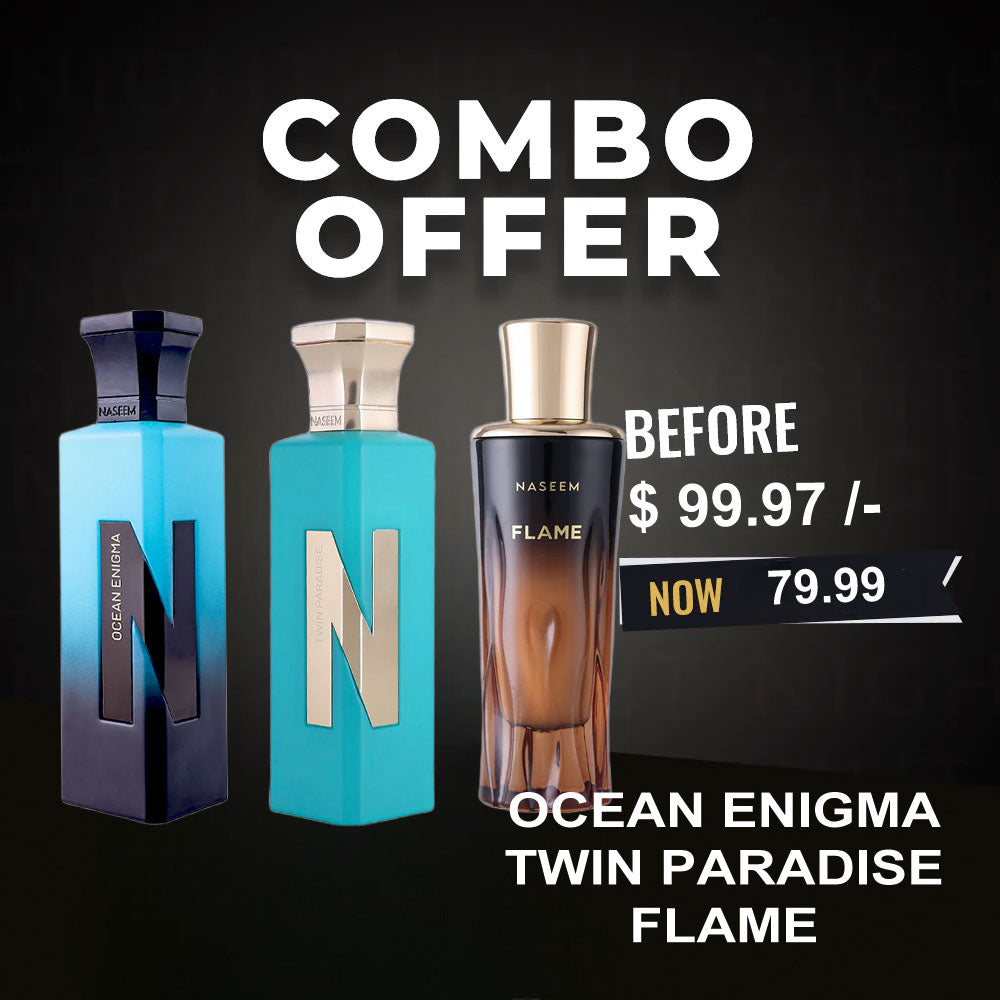 Ocean Enigma, Twin Paradise & Flame – NASEEM PERFUMES USA